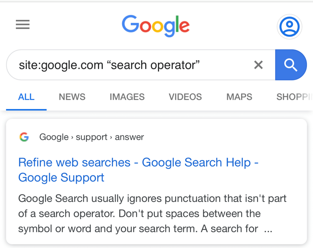 Google Search Operators | Complete List
